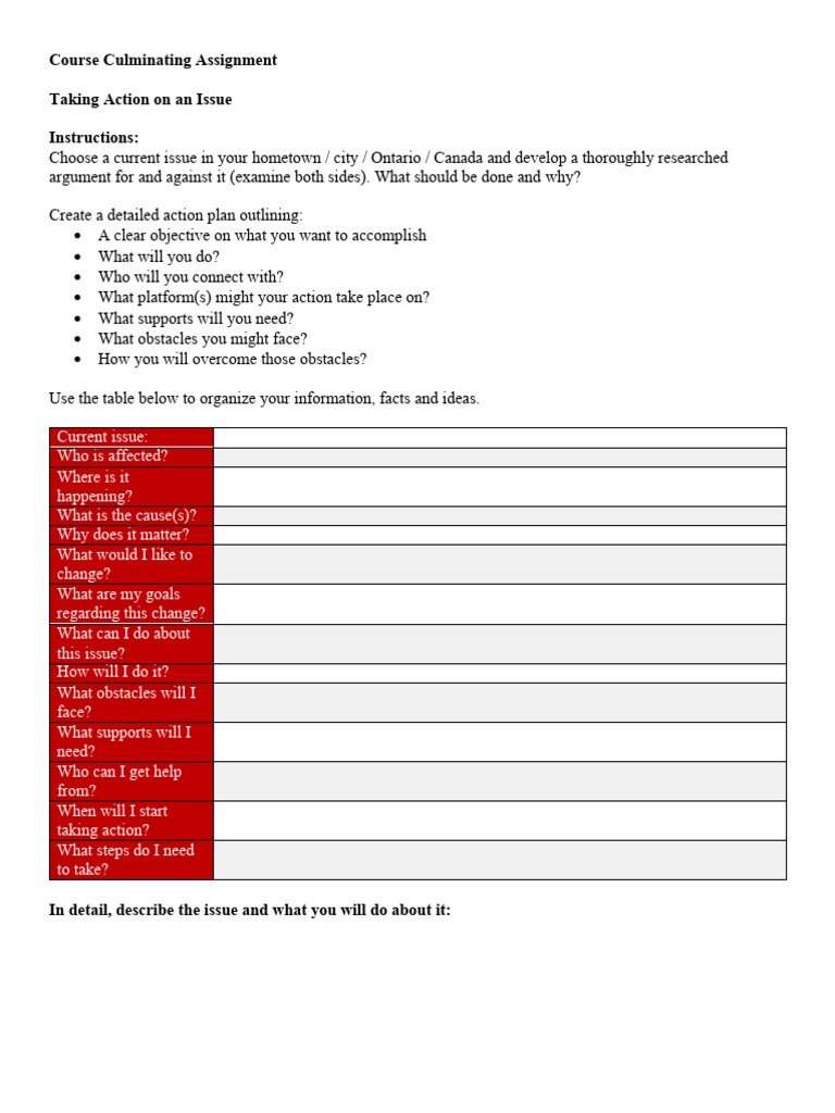 Course Culminating Assignment | Download Free PDF | Cognition | Communication