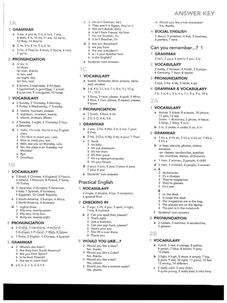RB - Answer Key | PDF