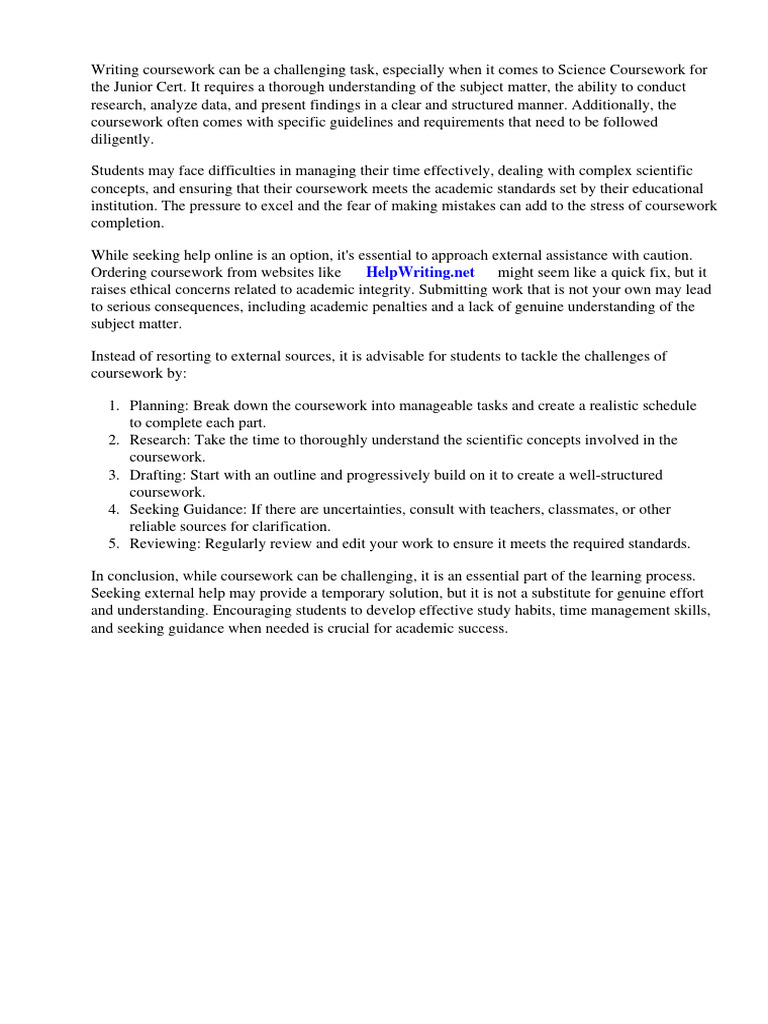 Science Coursework A Junior Cert | PDF | Books | Science