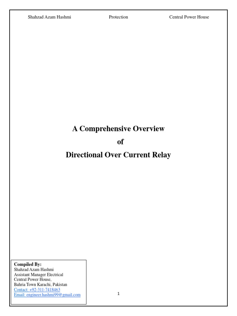 Directional OC & EF Relays | PDF | Relay | Electrical Components
