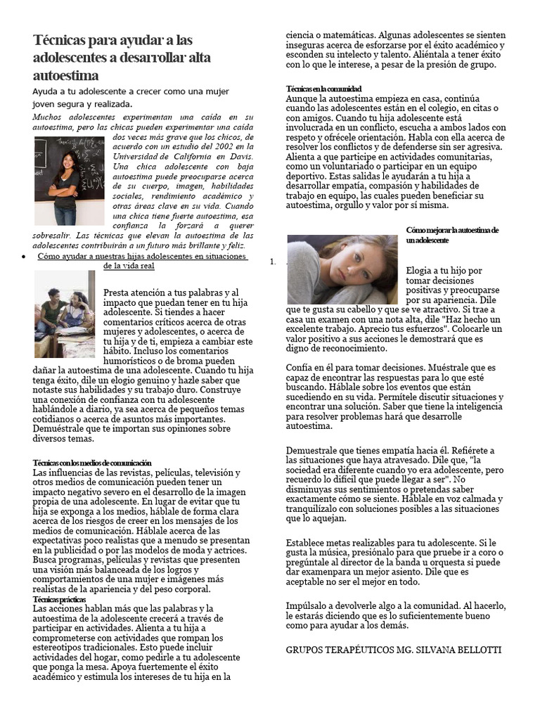 Autoestima 2 | PDF | Autoestima | Sicología