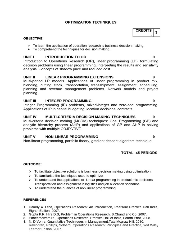 Operations Research Optimization Guide | PDF | Linear Programming | Operations Research