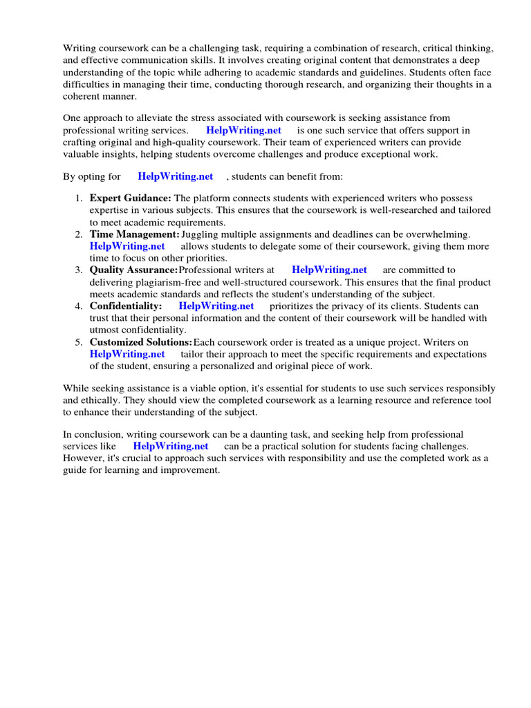 Original Writing Coursework Examples | PDF | Thought | Expert