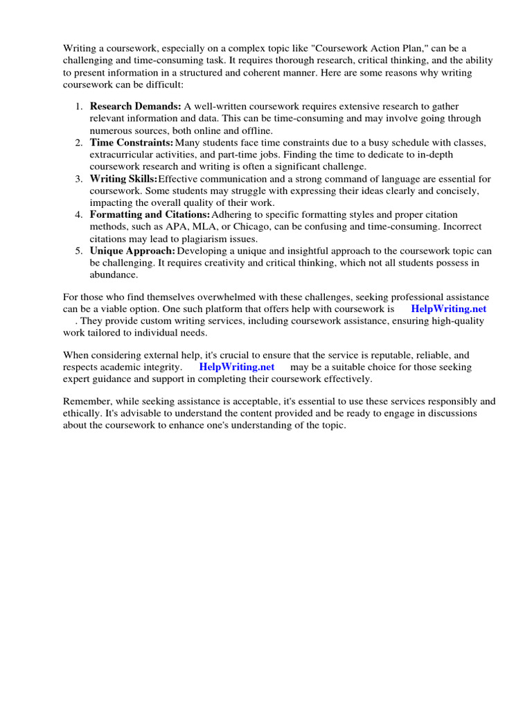 Coursework Action Plan | PDF | Skeletal Muscle | Citation