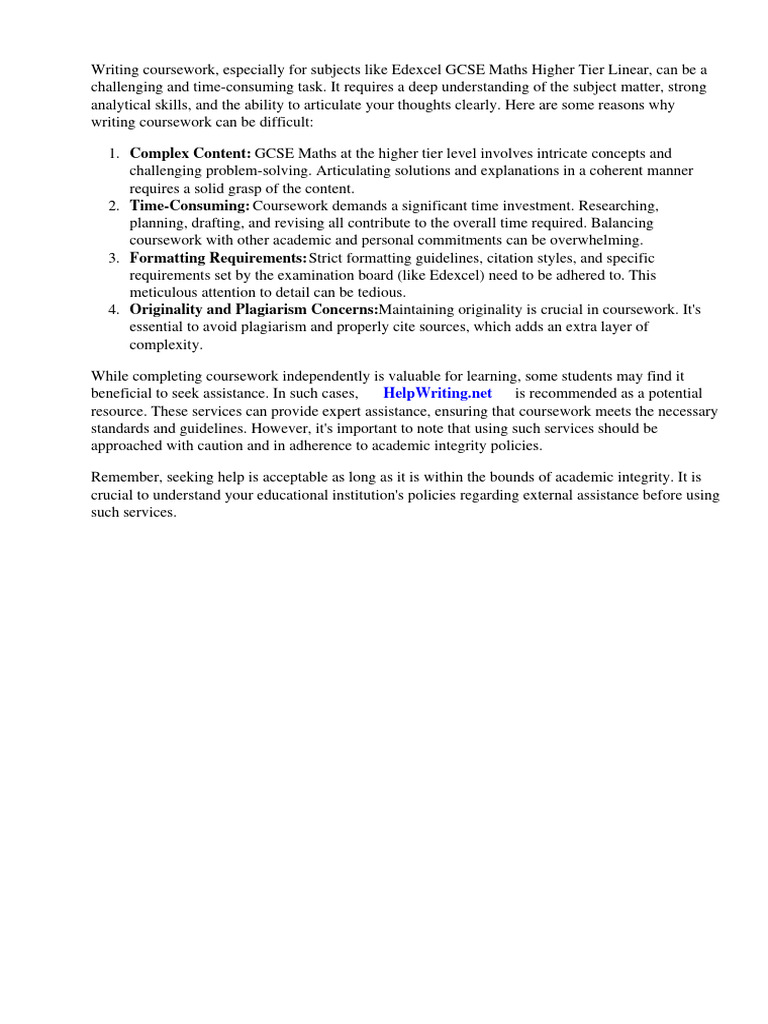 Edexcel Gcse Maths Higher Tier Linear Course Homework Book Answers ...