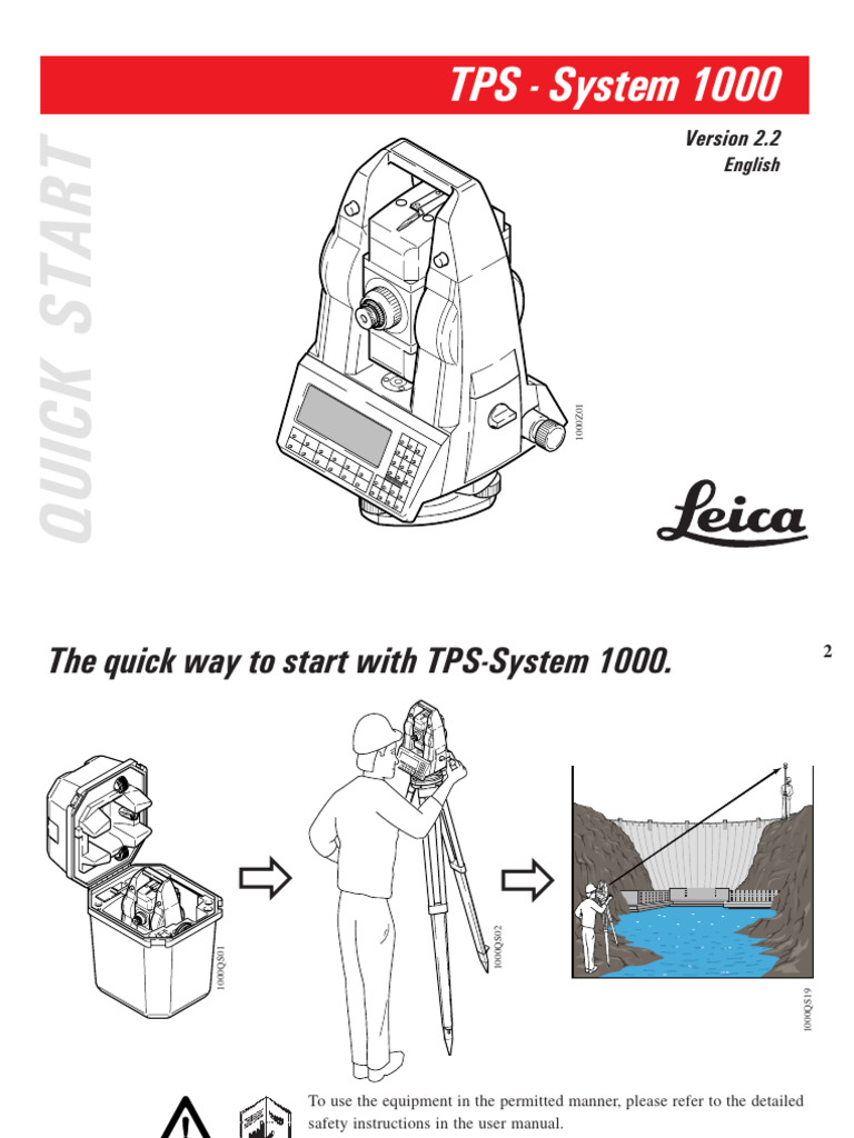 tps1000 Quick Start en | PDF | Computer Keyboard | Surveying