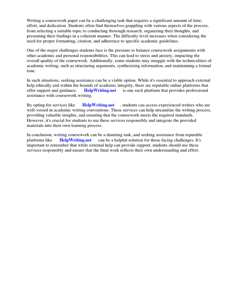 Coursework Paper | Download Free PDF | Biodiversity | Thesis