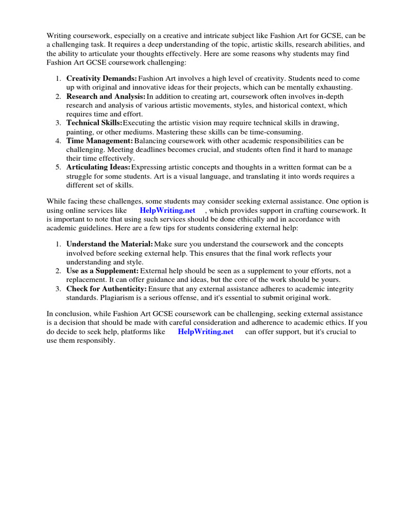 Fashion Art Gcse Coursework | PDF | Drawing | Textiles