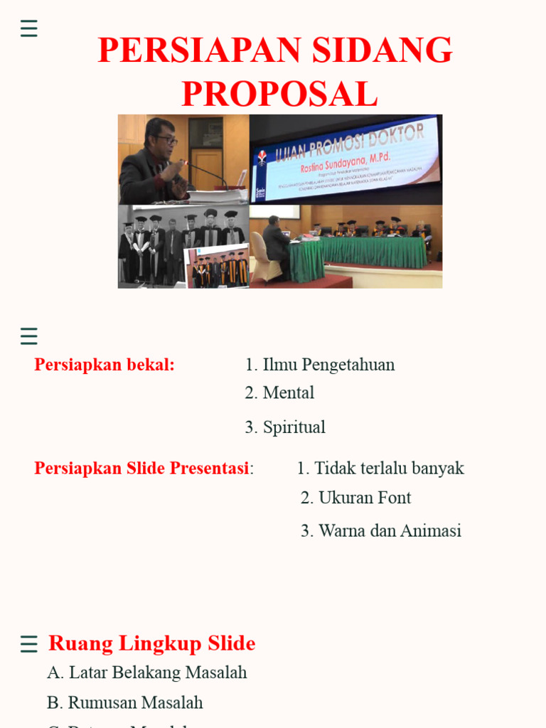Persiapan Sidang Proposal | PDF