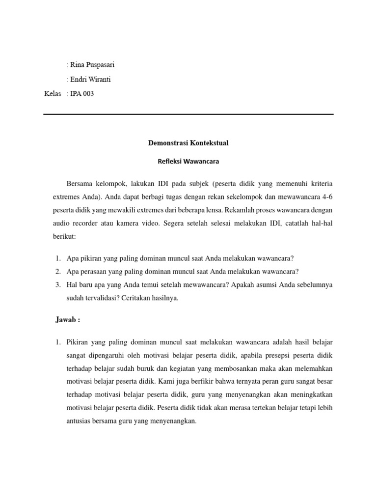 Demostrasi Kontekstual Design Thinking Topik 2 | PDF