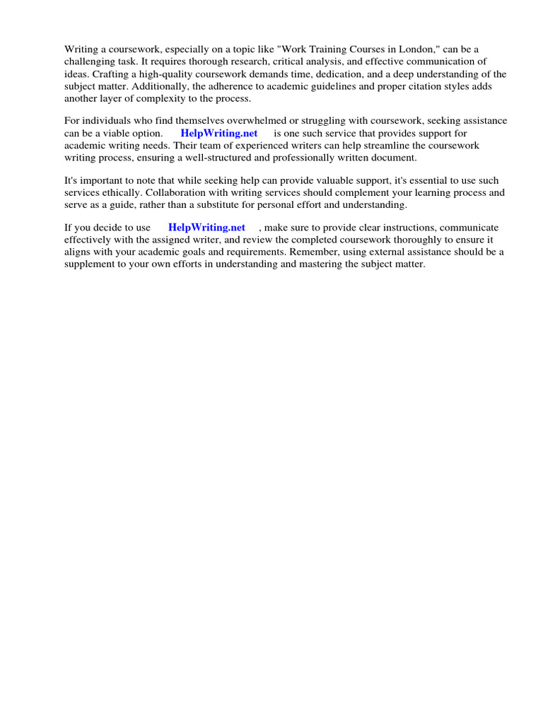 Work Training Courses in London | PDF | Supply Chain | Supply Chain ...