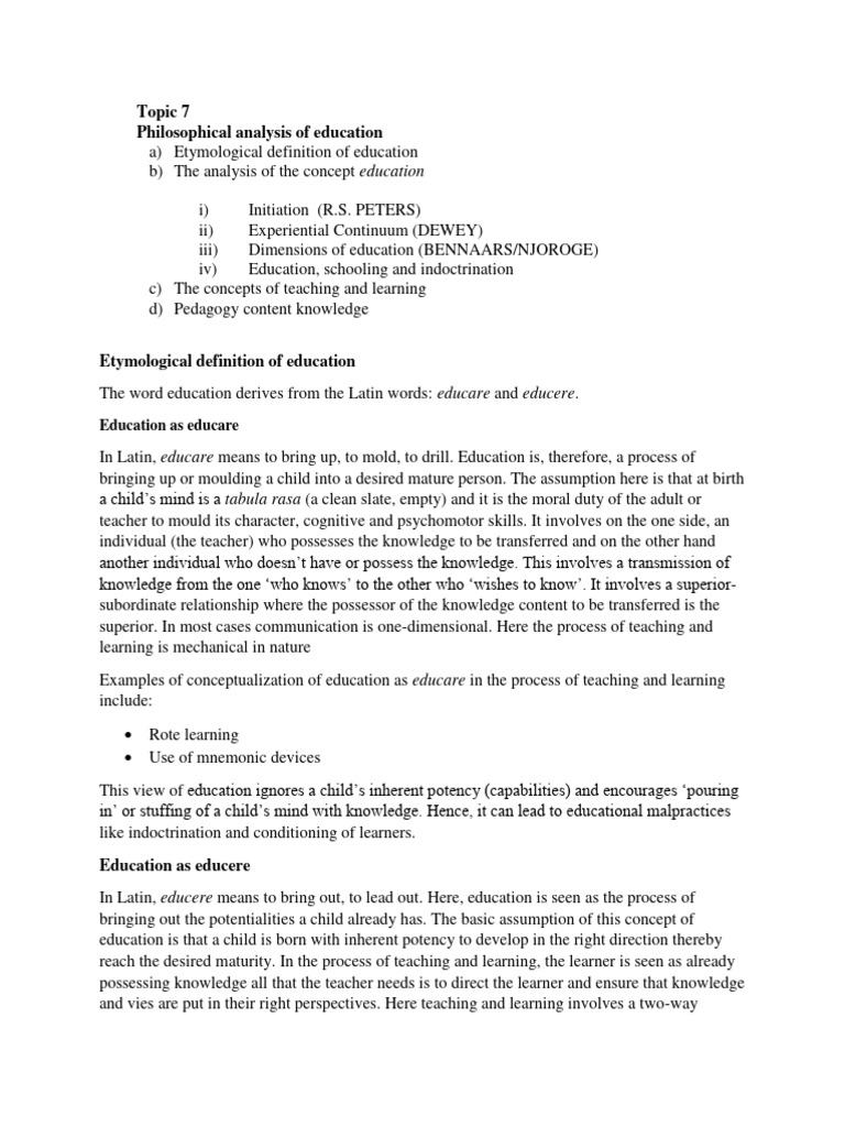 Etymology of Education | PDF | Learning | Knowledge