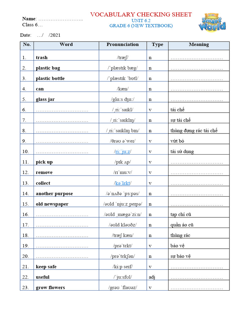 Checking Sheet 6.2 | PDF