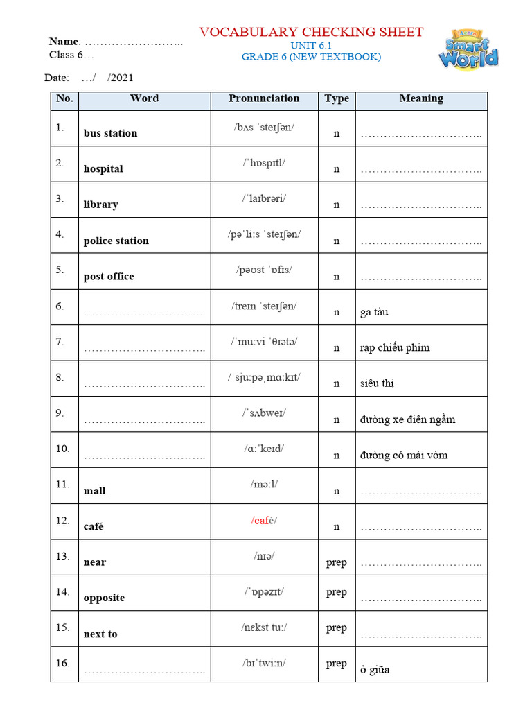 Checking Sheet 6.1 | PDF