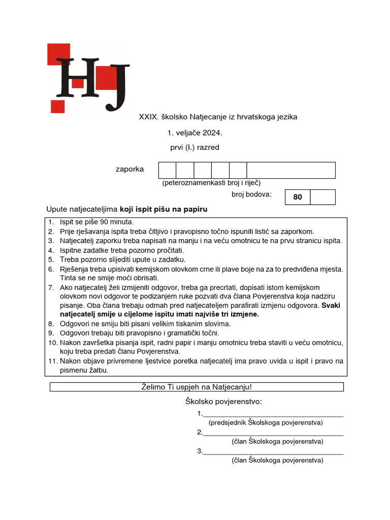 1 - Skolsko - 2024 - Konacno | PDF