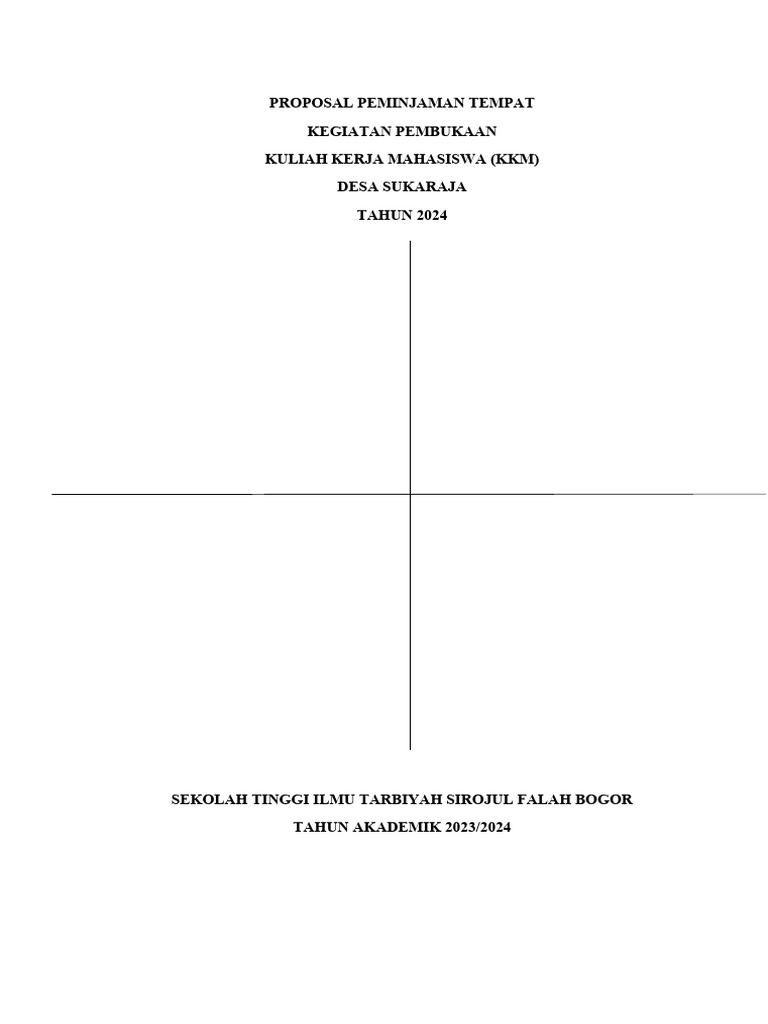 Proposal KKM Desa Sukaraja 2024 | PDF