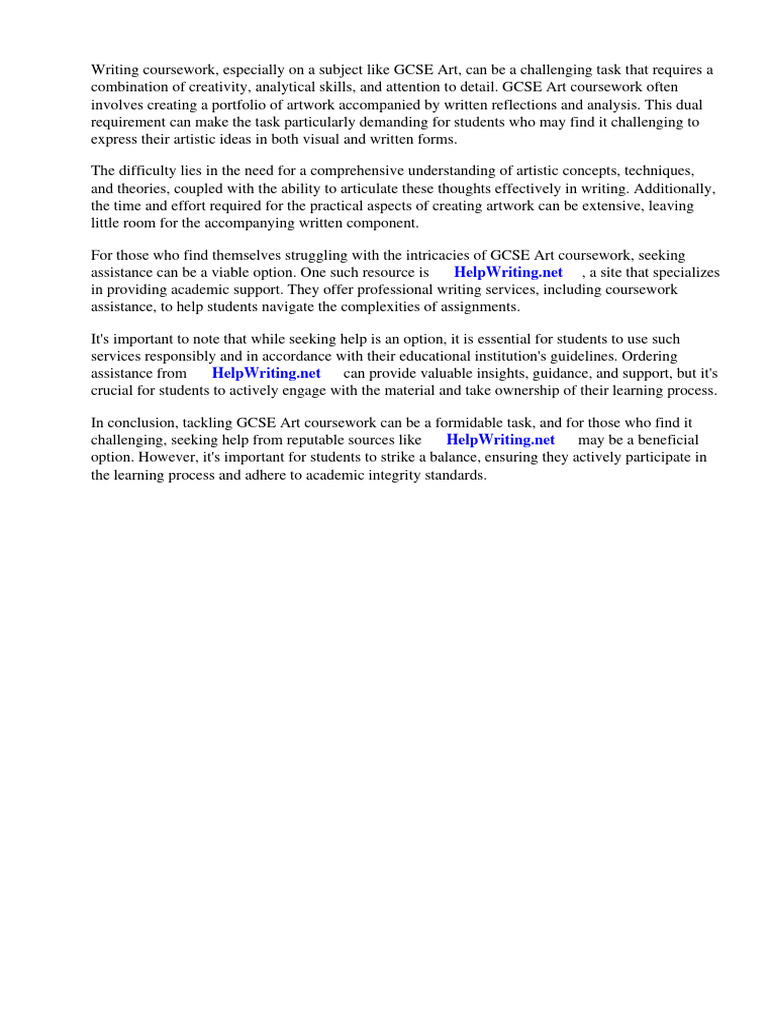 Gcse Art Coursework Book | PDF | Paintings | Drawing