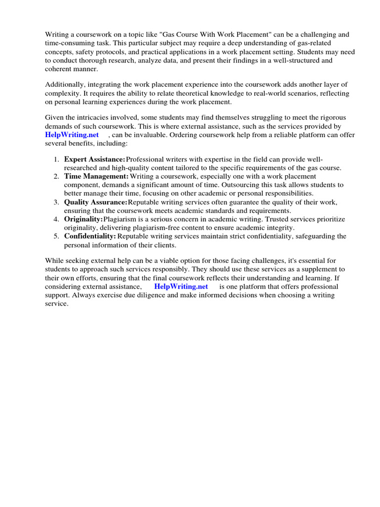 Gas Course with Work Placement Guide | PDF | Apprenticeship | Engineer