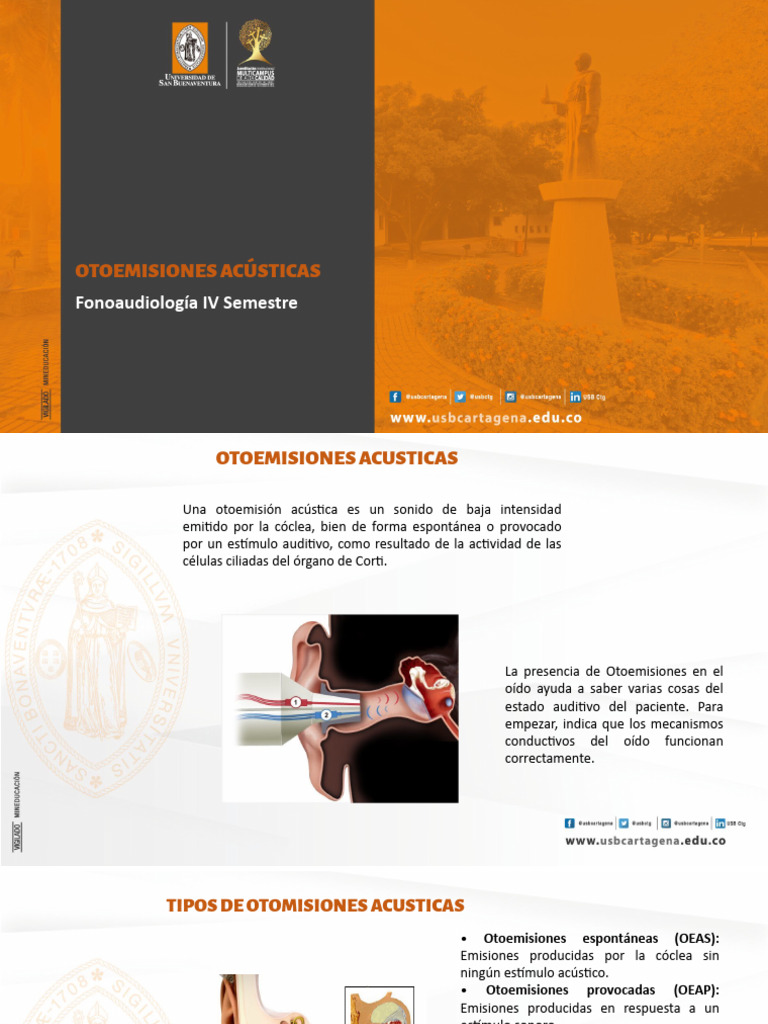 Otoemisiones Acusticas | PDF | Escuchando | Oído