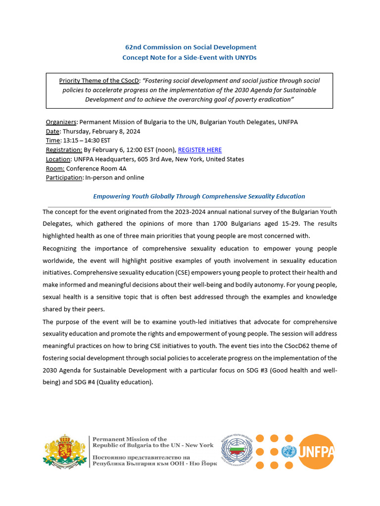 Empowering Youth Globally Through CSE - Concept Note | PDF ...