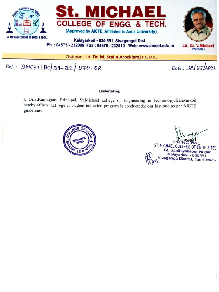 Implementation of Student Induction Programme | PDF | Engineering | Science