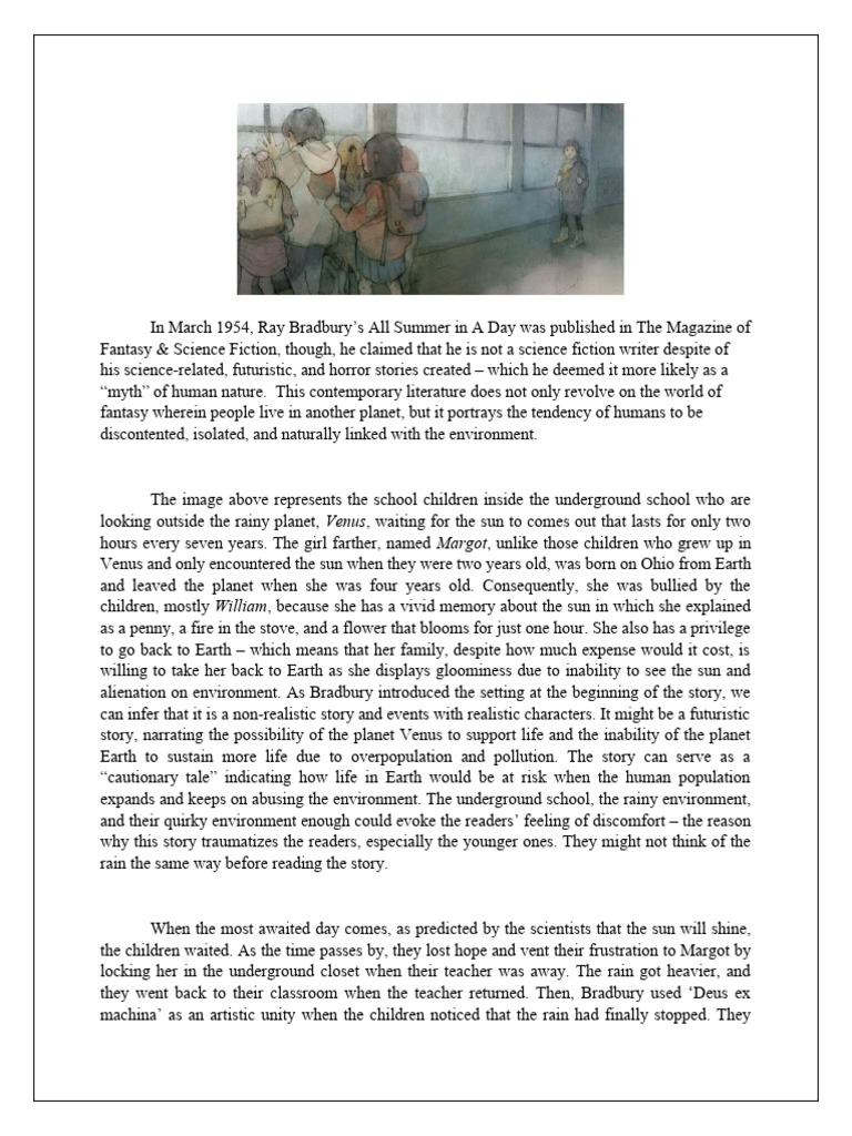 Themes and Analysis of All Summer in a Day | PDF | Nature | Planets