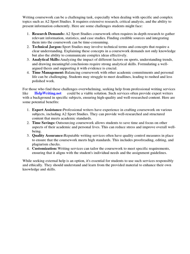 A2 Sport Studies Coursework | PDF | Physical Fitness | Jargon