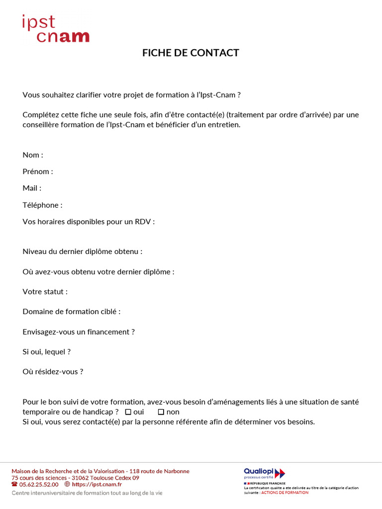 Formulaire contact-FORMULAIRE | PDF