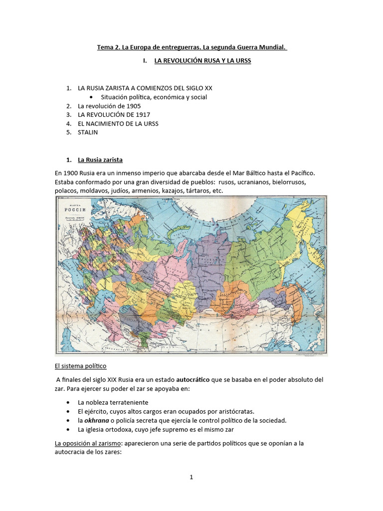 La Revolución Rusa y La Urss | PDF | Vladimir Lenin | Imperio ruso