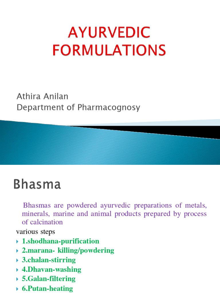 Ayurvedic Formulations | PDF | Tablet (Pharmacy) | Chemistry