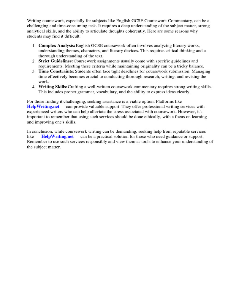 English Gcse Coursework Commentary | PDF | Advertising | Thought