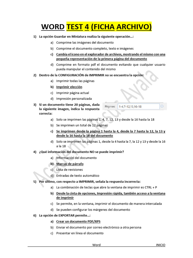 Test4 Word Con Soluciones | PDF | Microsoft Word | Archivo de computadora