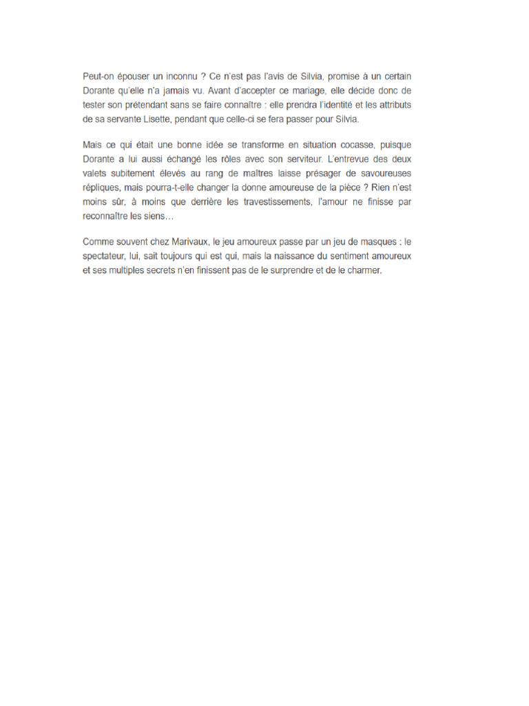 Doc2-Resumé Marivaux | PDF
