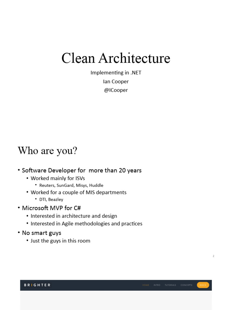 Clean Architecture - 2020 | PDF | Class (Computer Programming ...