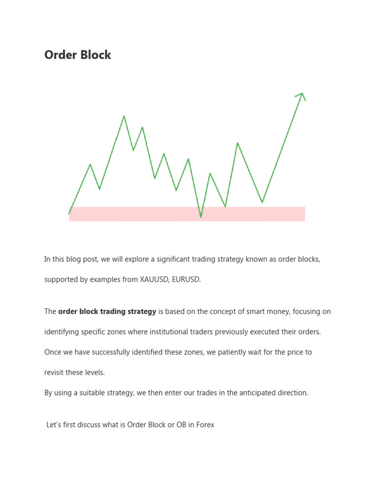 Order Block Trading Strategies Explained | PDF | Market Trend | Prices