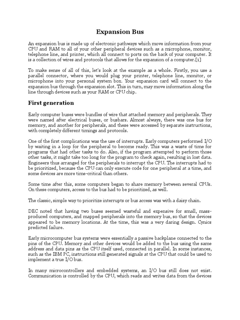 Chapter 6 - Expansion Bus | PDF | Central Processing Unit | Computer ...