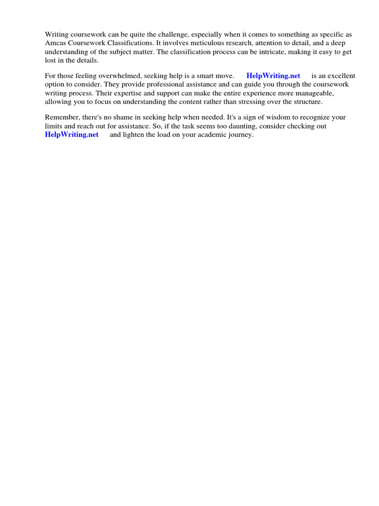 Amcas Coursework Classifications | PDF | Medical School | Medicine