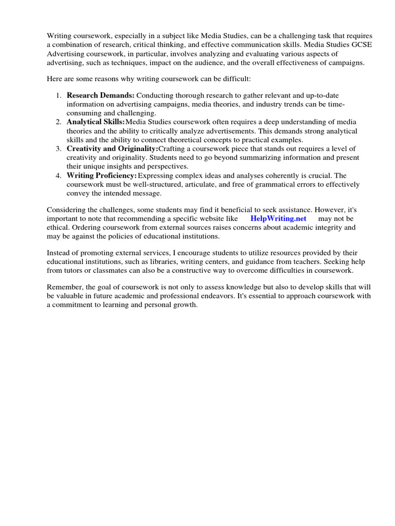Media Studies Gcse Advertising Coursework | PDF | Advertising | Facebook