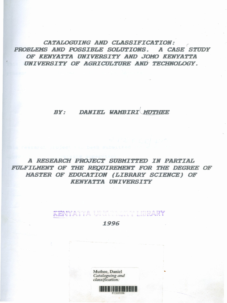Cataloguing and Classification... | PDF | Libraries | Library Science