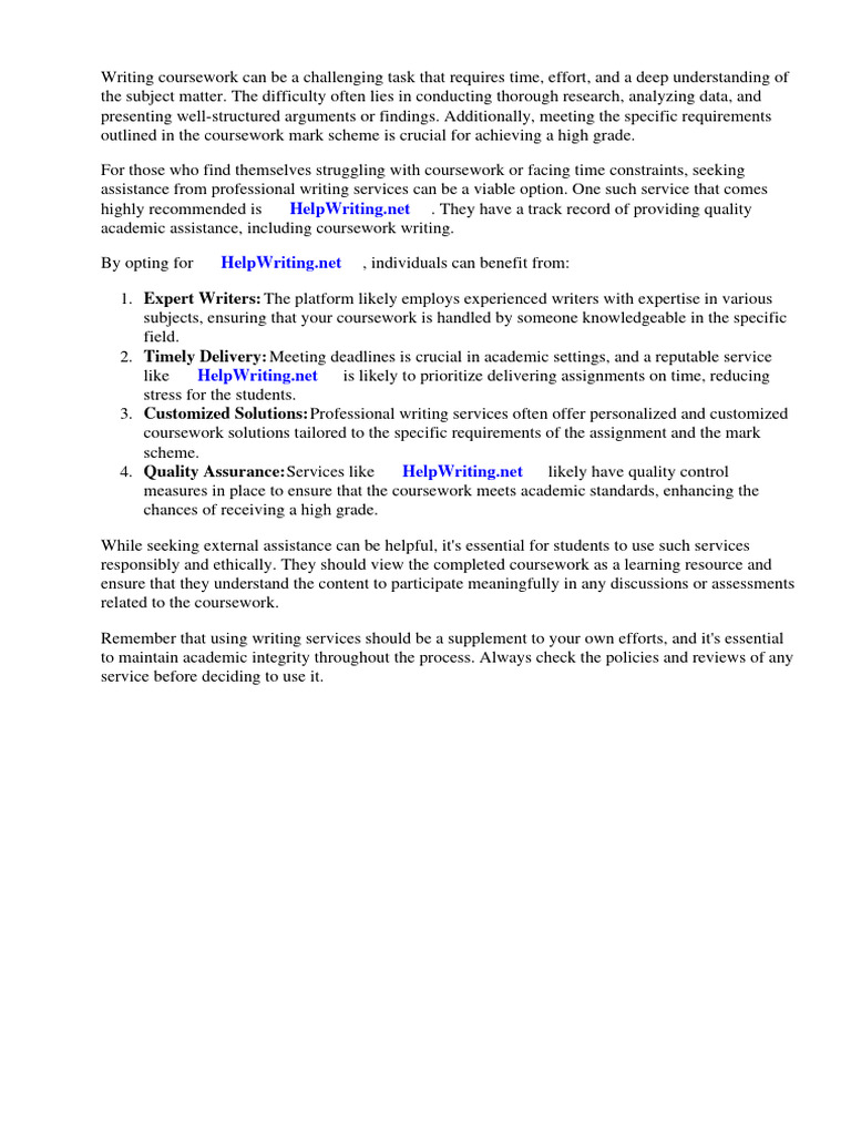 Ella 4 Coursework Mark Scheme | PDF | Gce Advanced Level (United ...