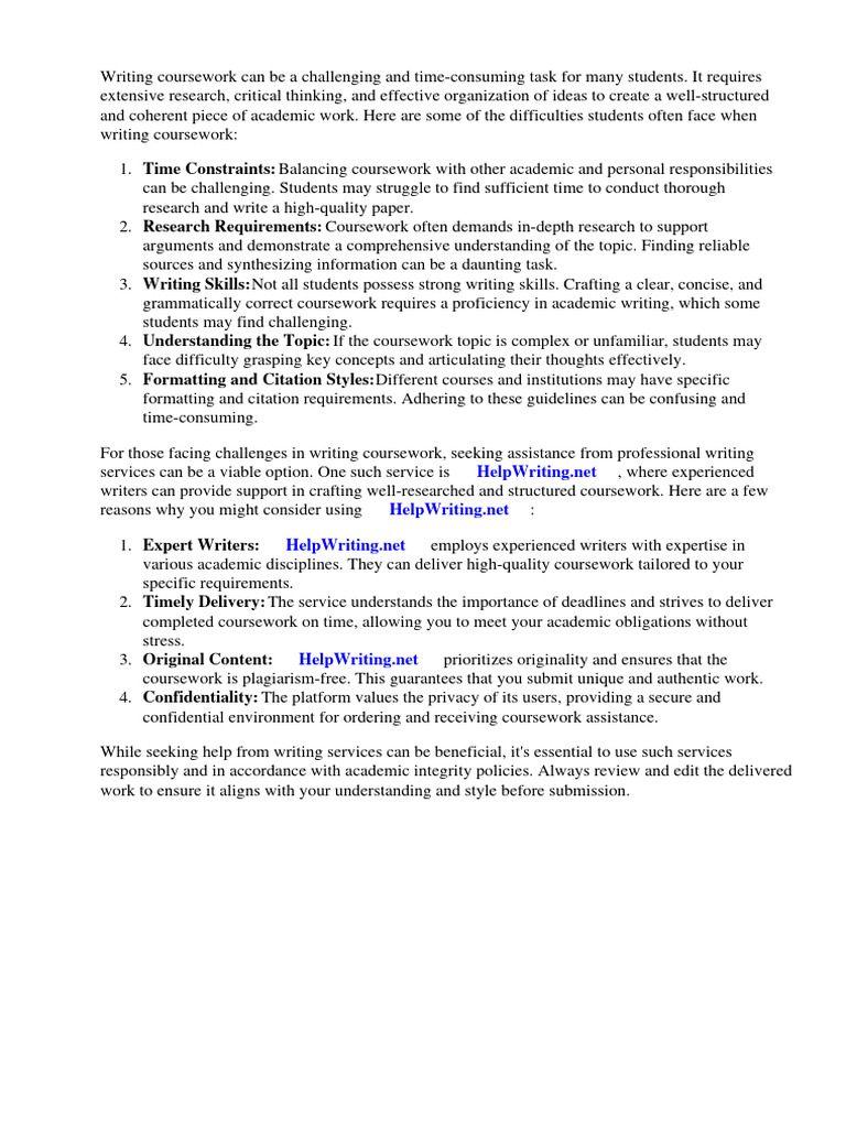 How To Write Coursework Example | PDF | Thought | International Law