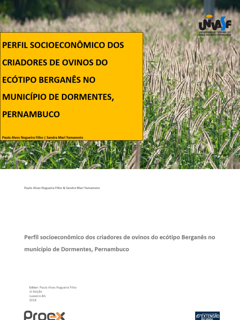 E-Book Perfil Socioeconômico Dos Criadores de Ovinos Do Ecótipo ...