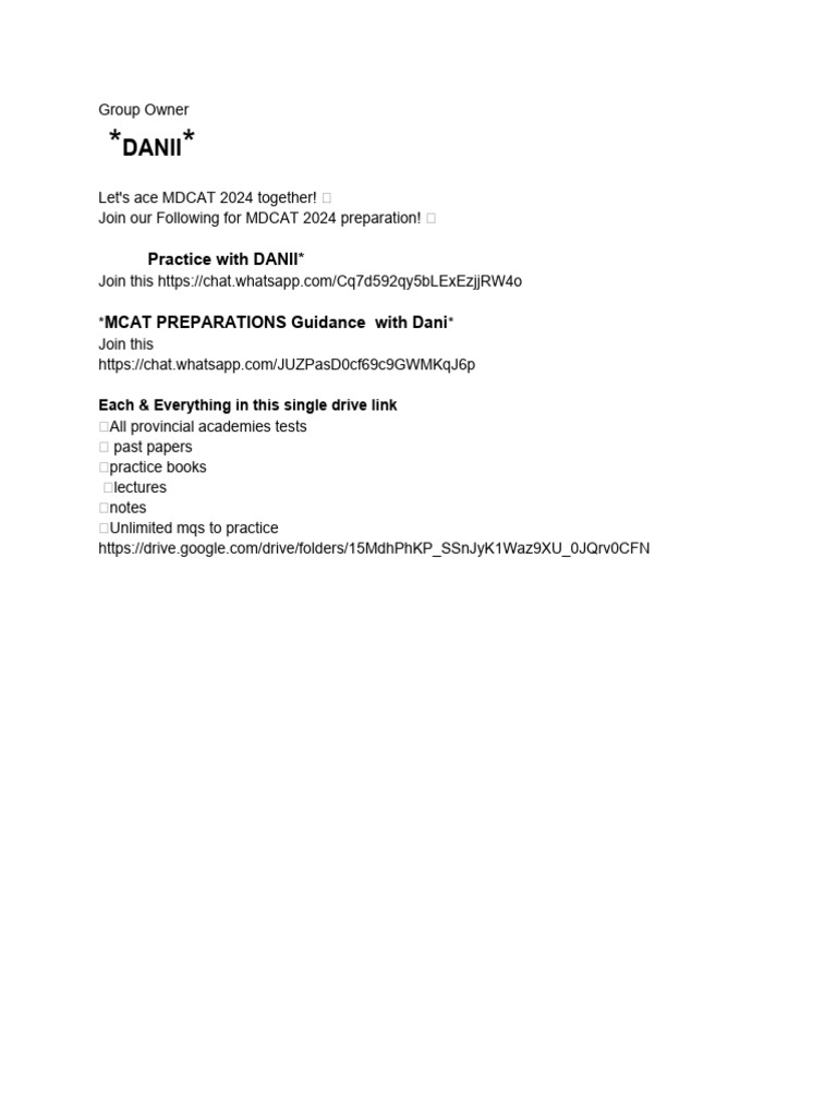 Join Danii For Mdcat | PDF | Business