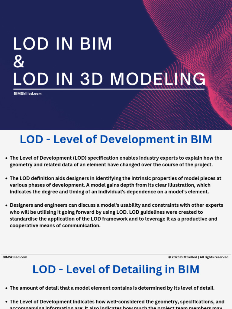 LOD in 3D Modeling and LOD in BIM | PDF | Building Information Modeling | System