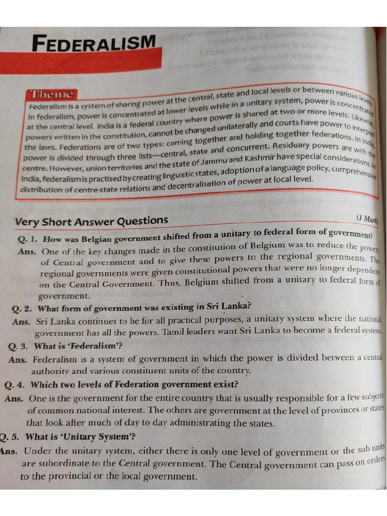 Federalism Notes | PDF