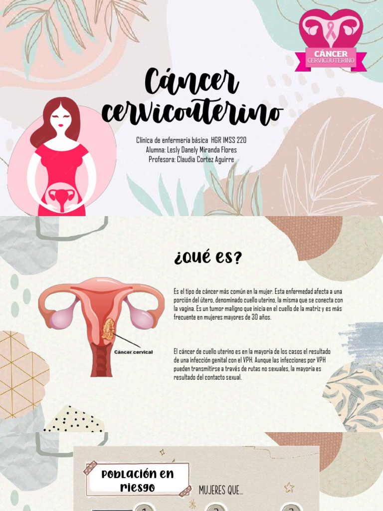 Cáncer Cervicouterino | PDF | Cáncer | Cáncer de cuello uterino