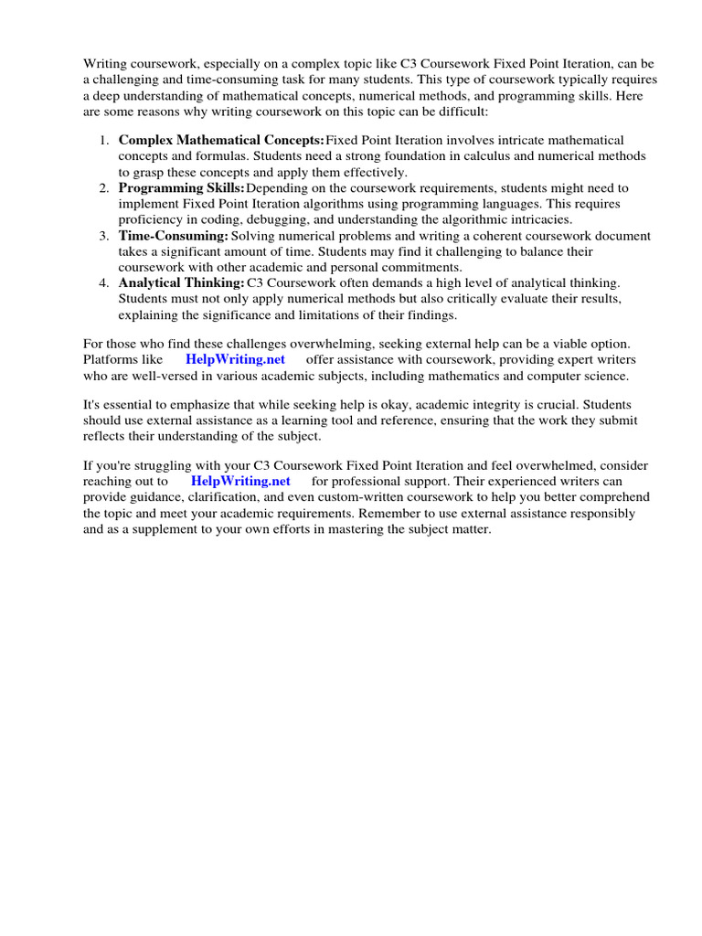 c3 Coursework Fixed Point Iteration | PDF | Mathematical Analysis | Applied Mathematics