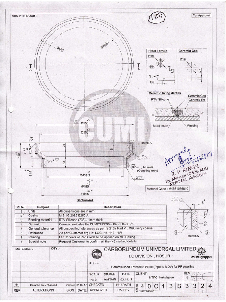 Ceramic Lined Transition PCS | PDF