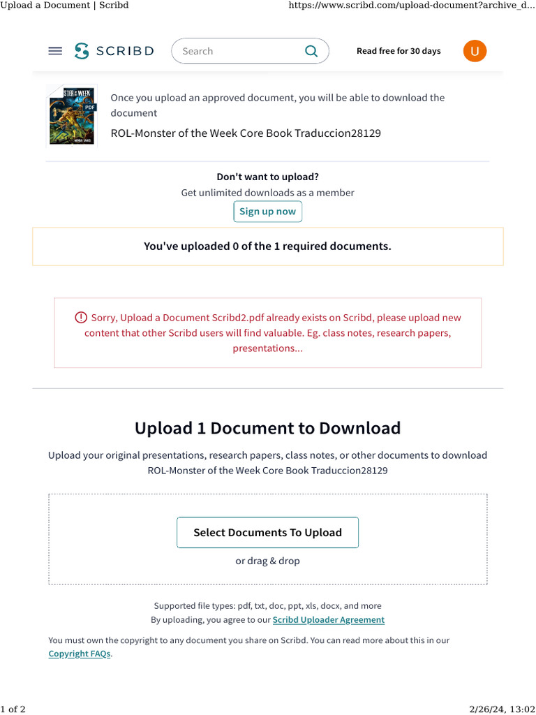 Upload A Document Scribd98 | PDF | Scribd | Software