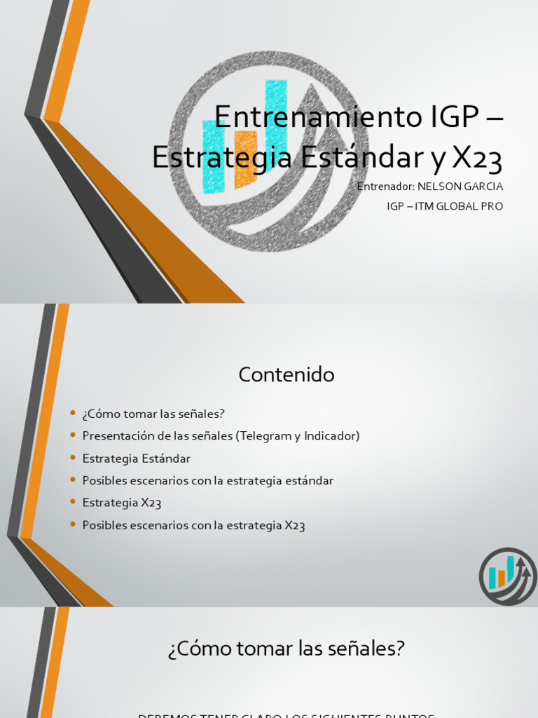 Entrenamiento IGP - Estrategia Estandar y X23 | PDF | Comunicación por medio de ordenadores
